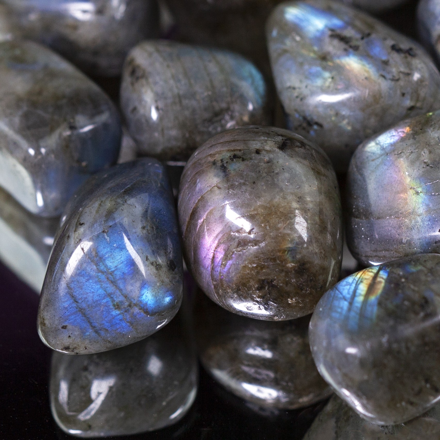 Tumbled Labradorite for new beginnings, hope, and possibility