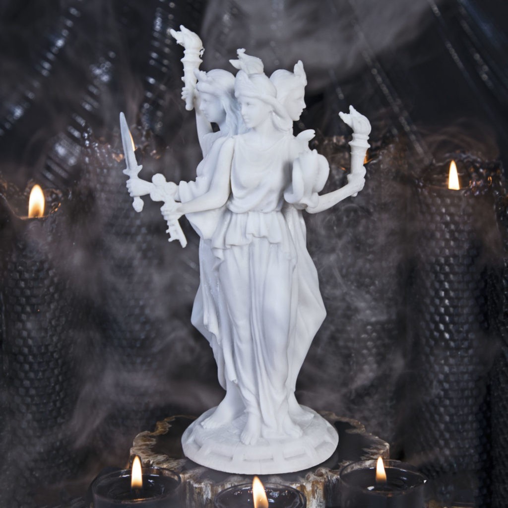 Hecate Moon and Magic Goddess Statues for deep soul shifting