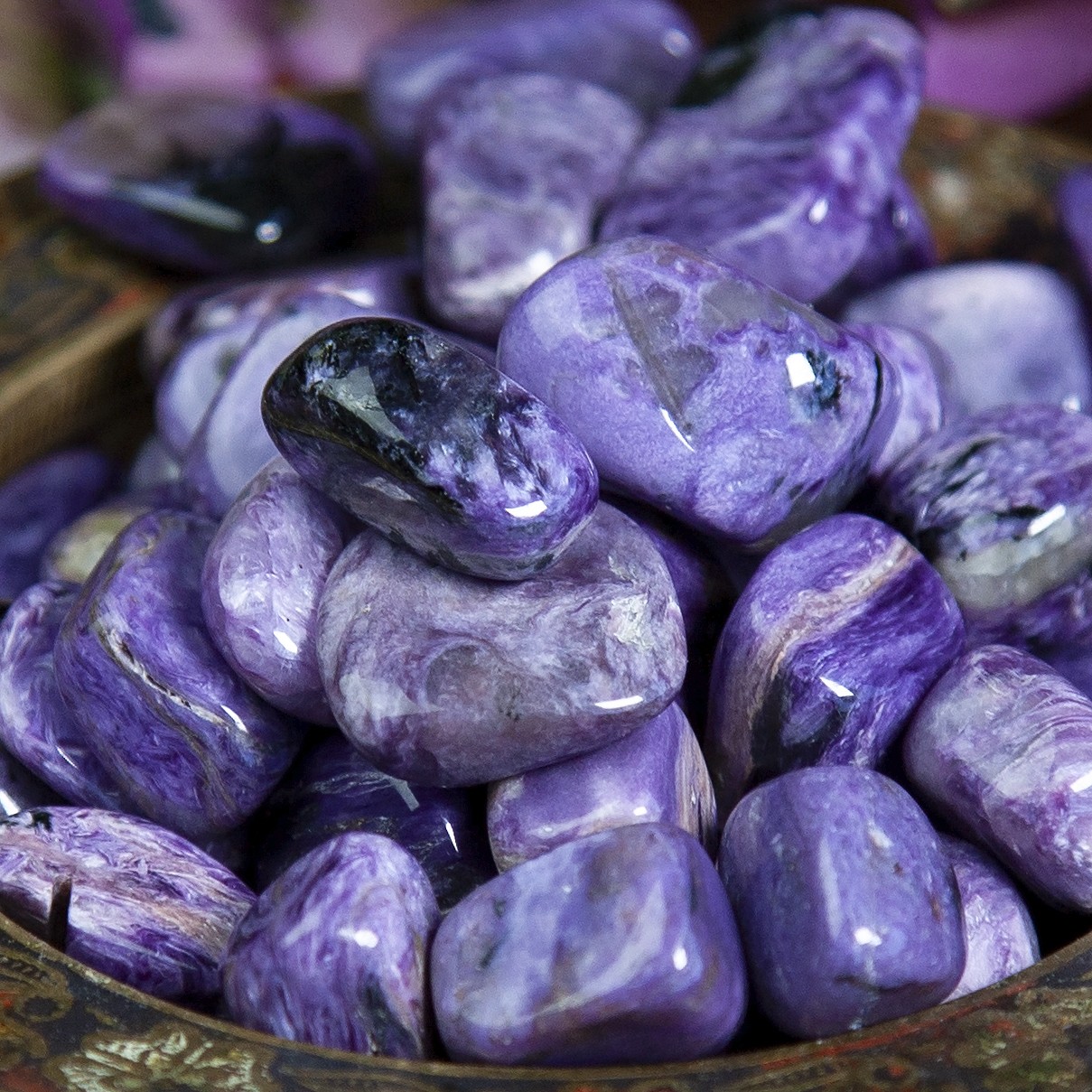 Tumbled Charoite for courage and guidance on your highest path