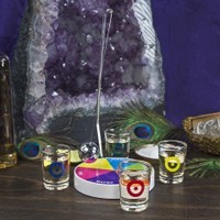 Pendulum Drinking Game with Shot Glasses for divining a good time