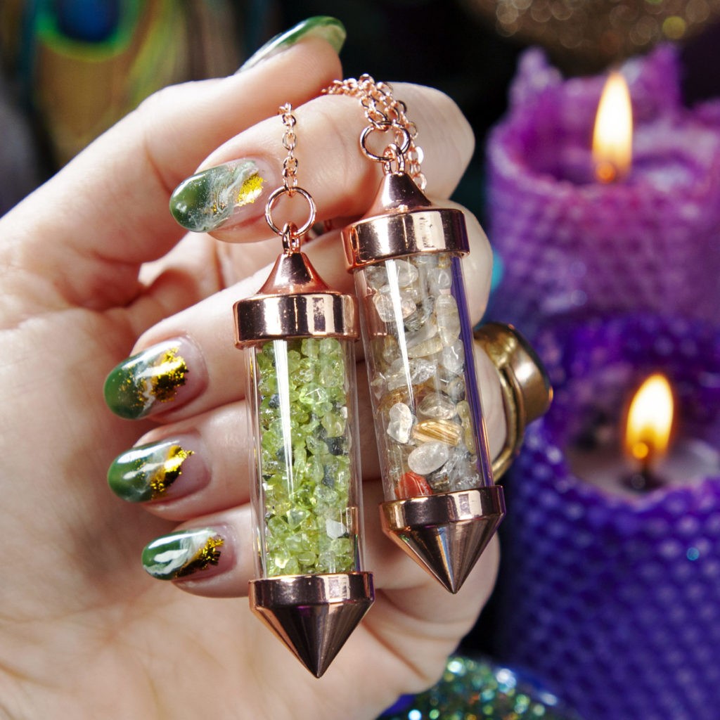 Refillable Copper and Chip Stone Pendulum for diving what you need