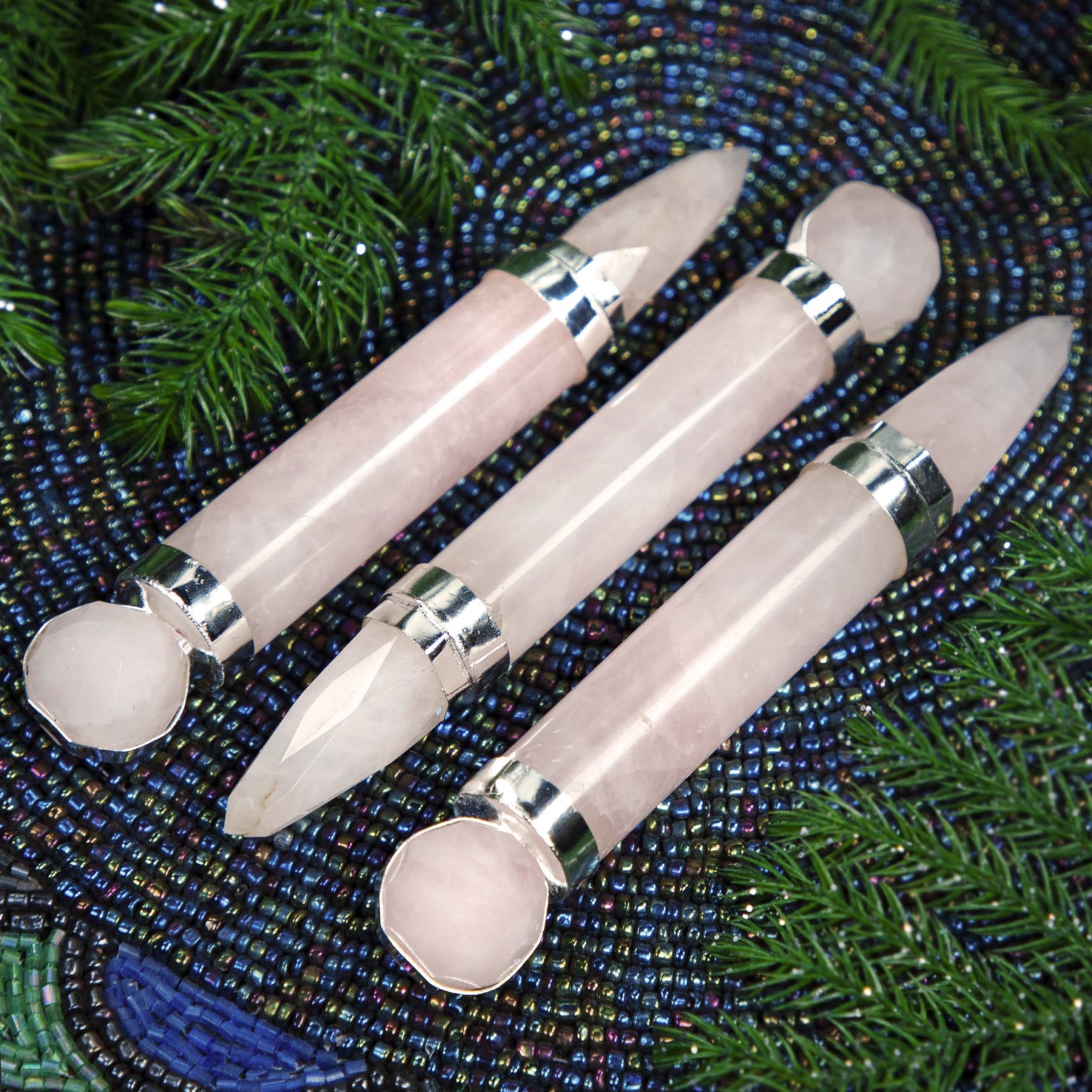 Rose Quartz Pocket Wand for channeling love and peace