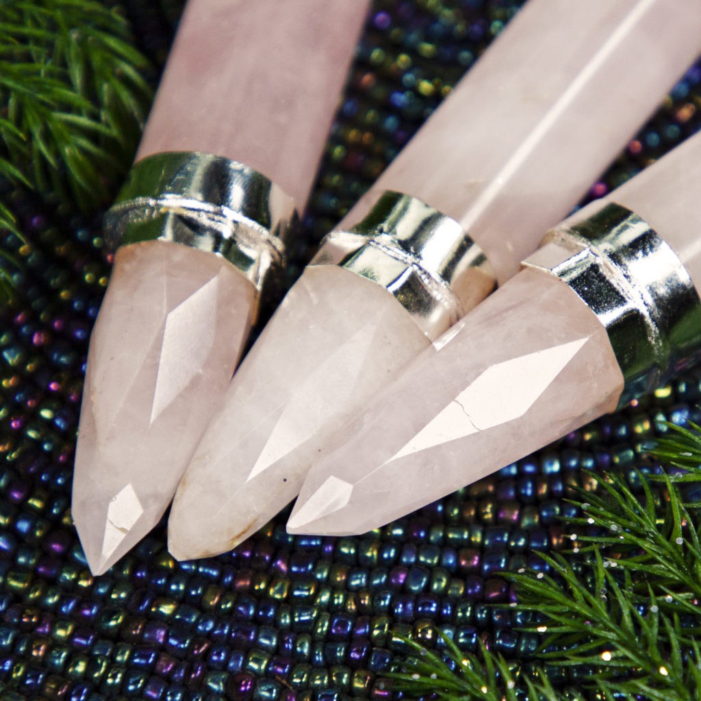 Rose Quartz Pocket Wand for channeling love and peace