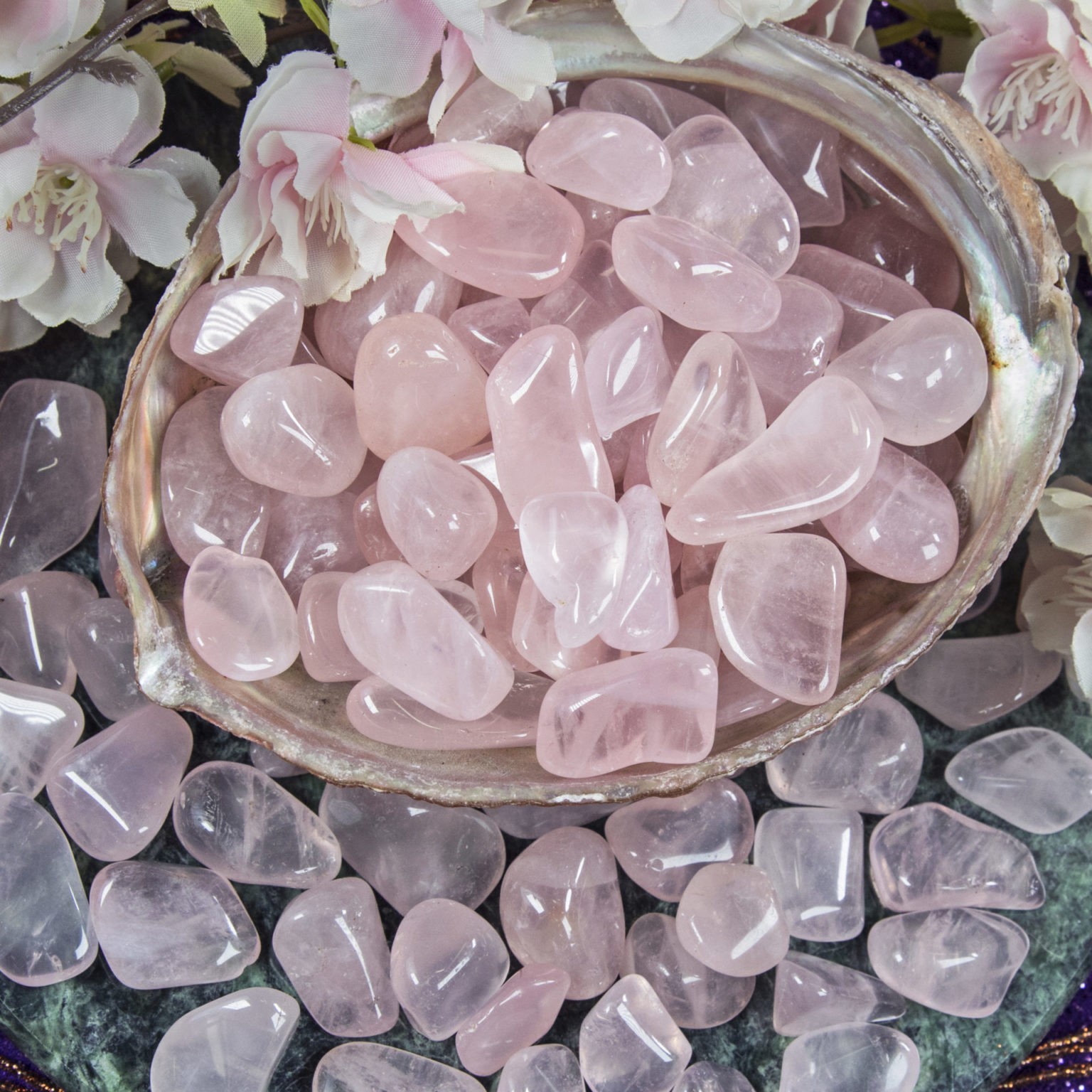 Tumbled Pink Girasol for fostering love & connection - Sage Goddess