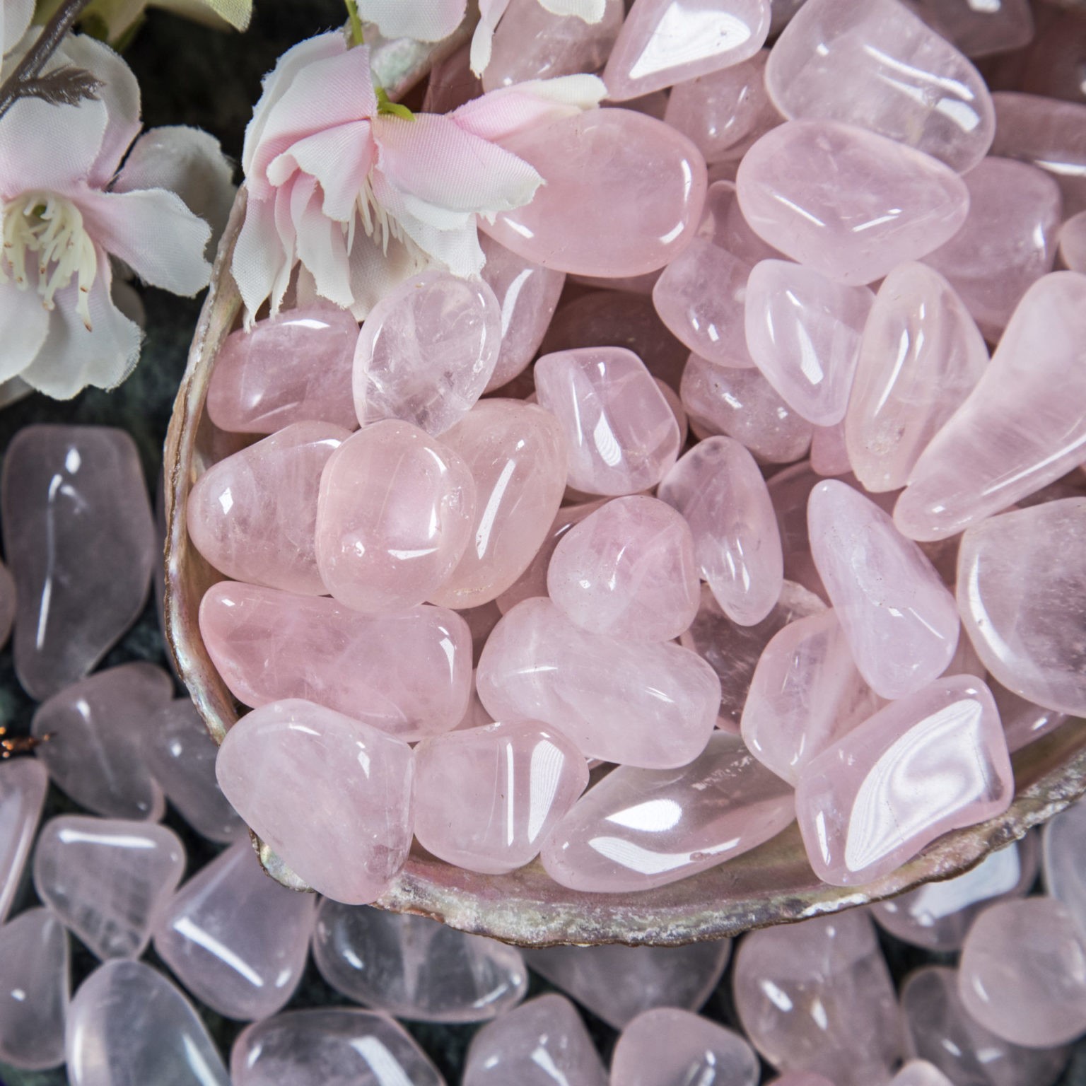 Tumbled Pink Girasol for fostering love & connection - Sage Goddess