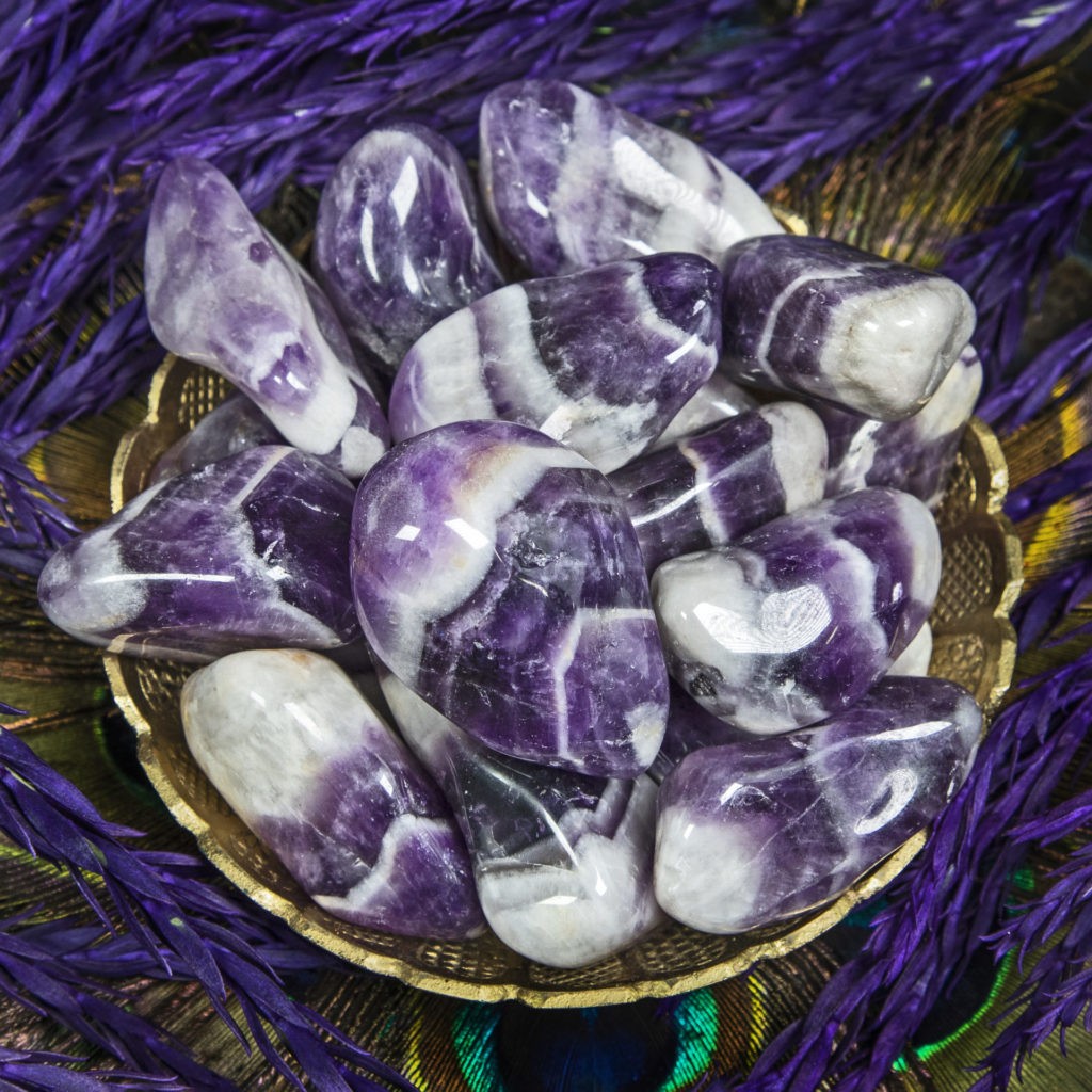 Large Tumbled Dream Amethyst for higher realm connection and intuition