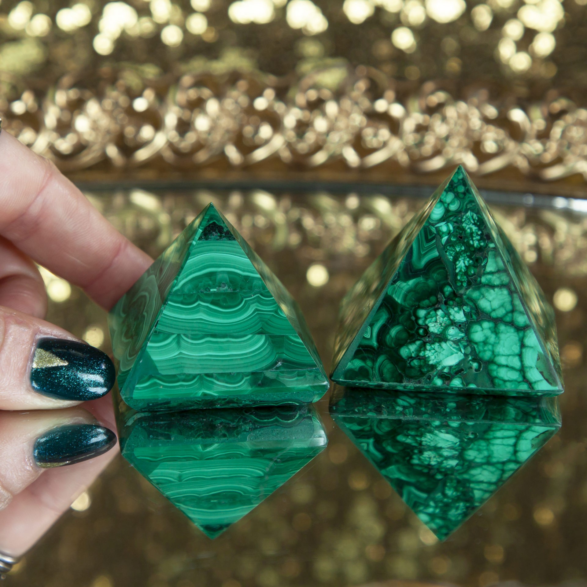 Gemstone Sale: Malachite Pyramid