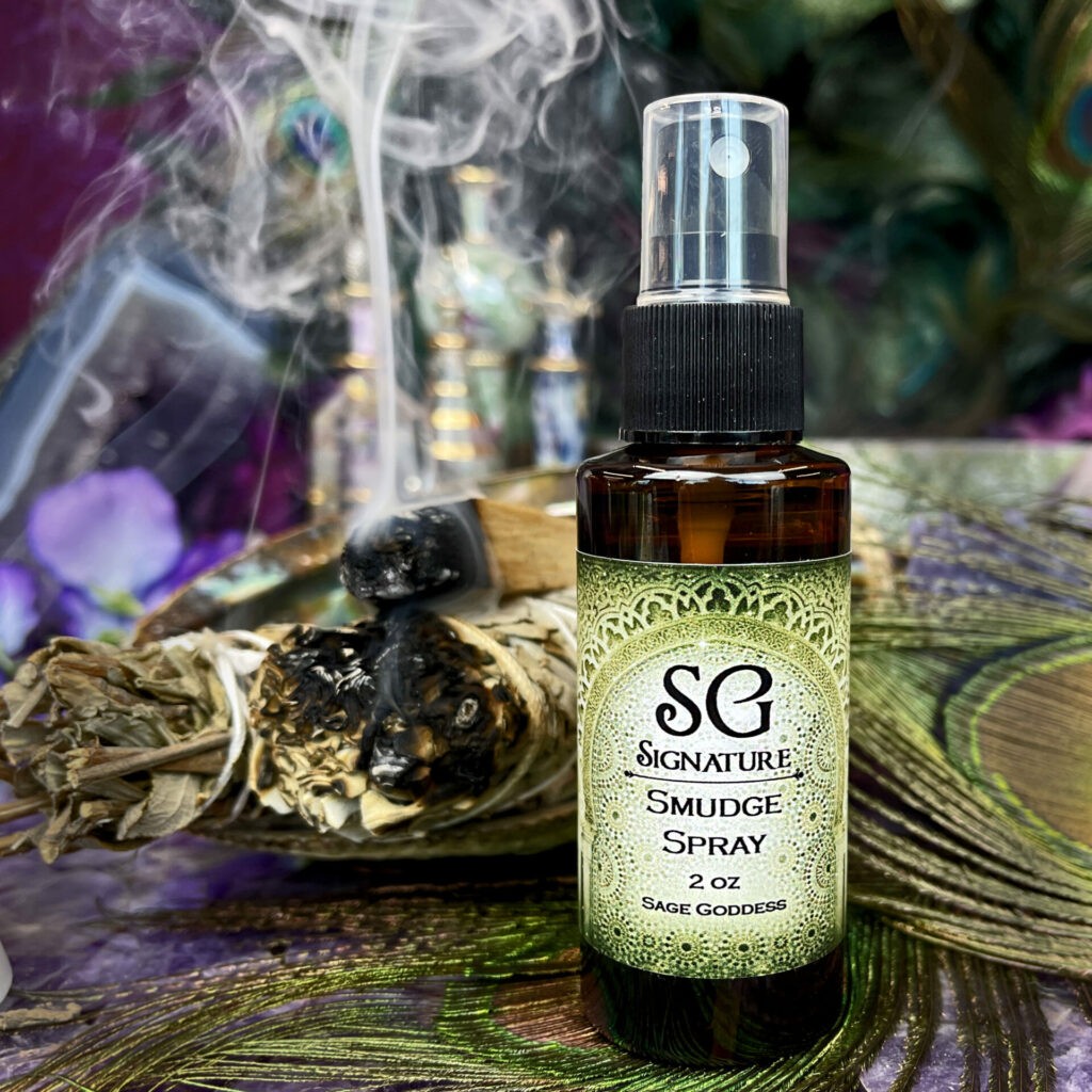 Sage Goddess SG Signature Smudge Spray for clearing on the go