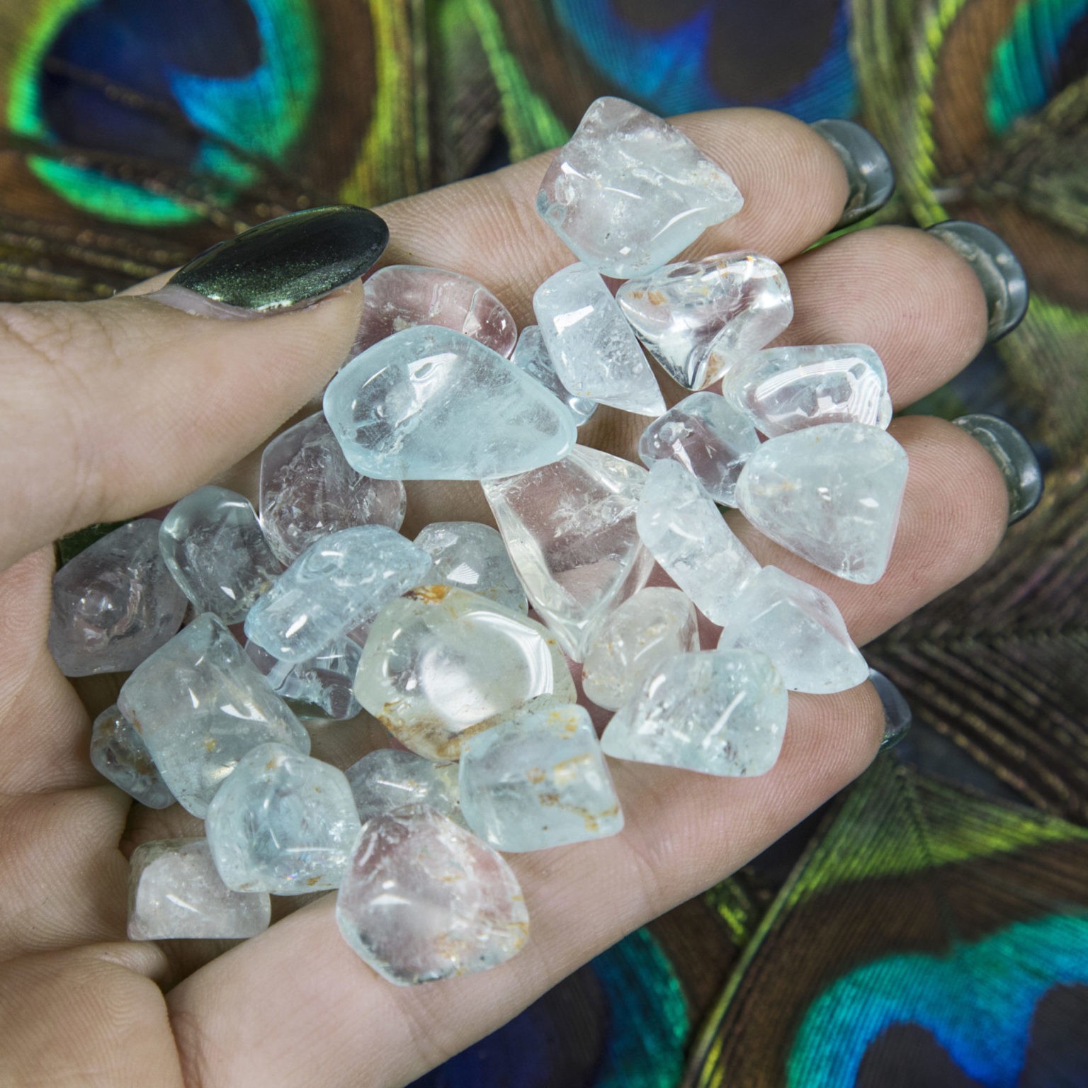 Tumbled Blue Topaz for emotional healing and clarity