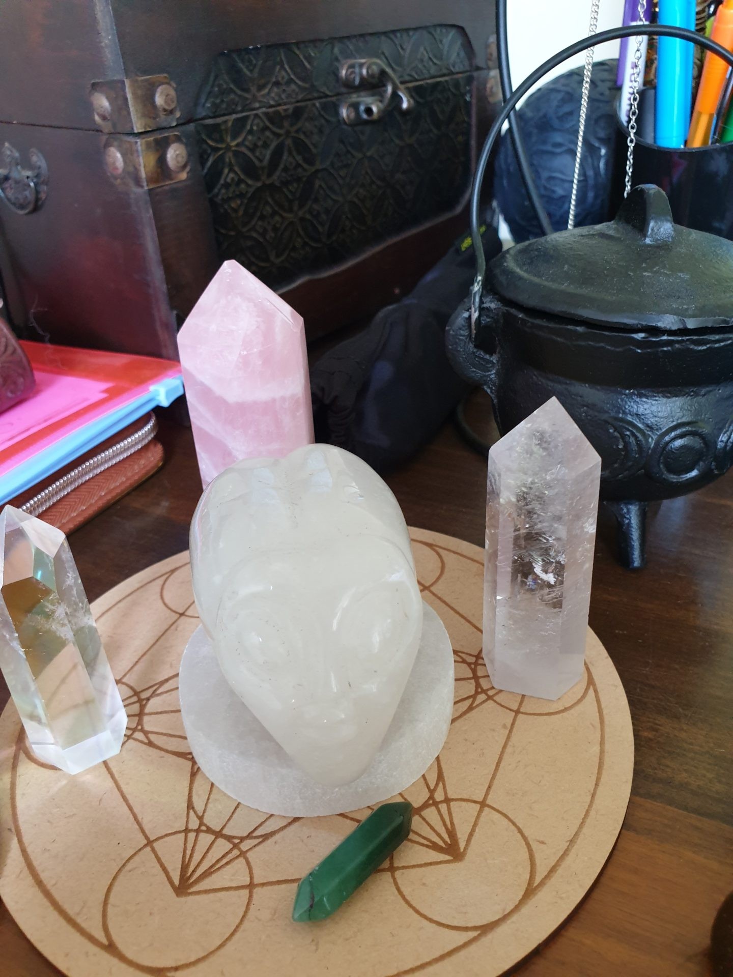 Clear Quartz Alien Skulls for amplified extraterrestrial wisdom