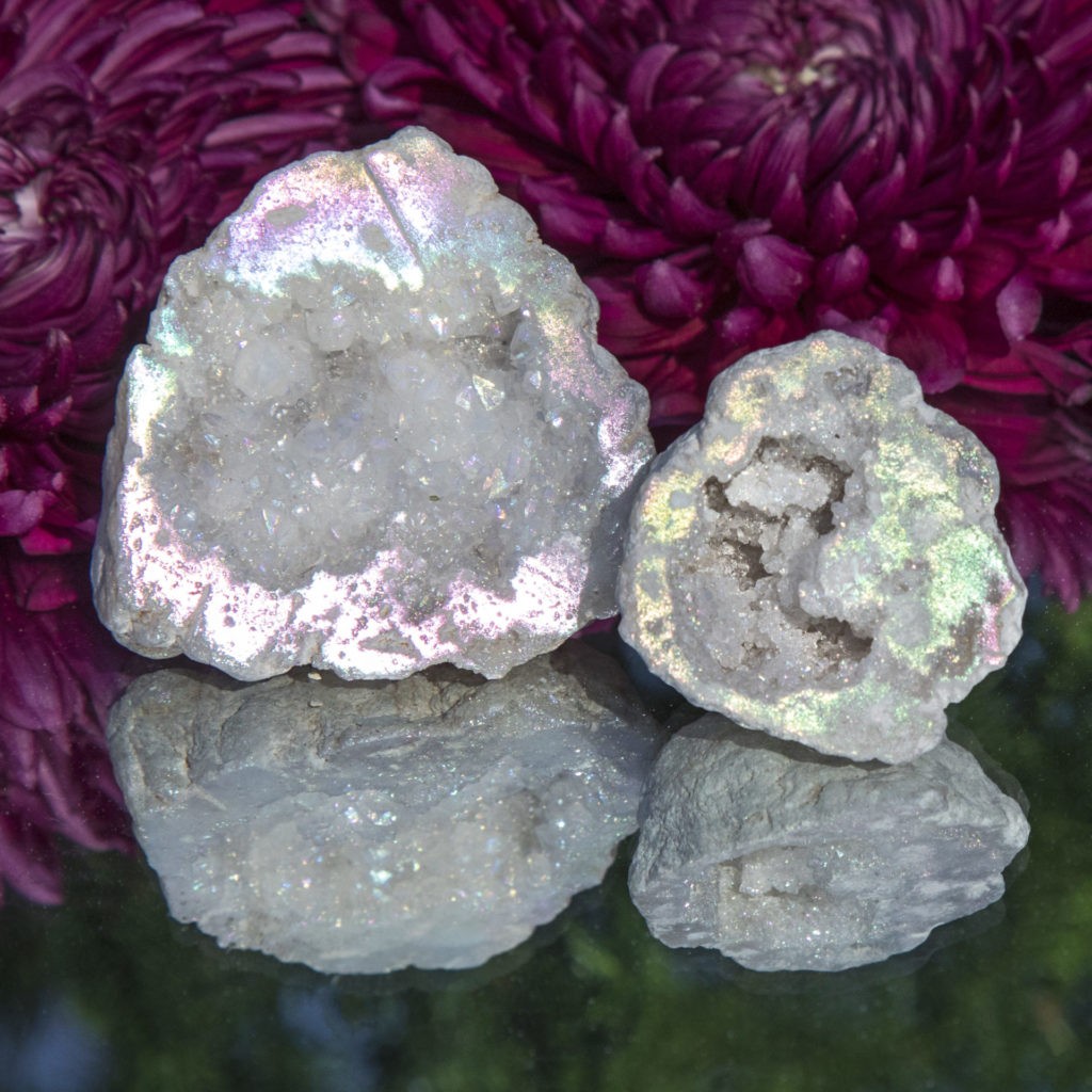 Angel Aura Quartz Geode for expanded spiritual awareness