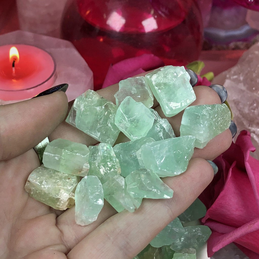 Green Calcite: Small Natural for healing, peace, and compassion