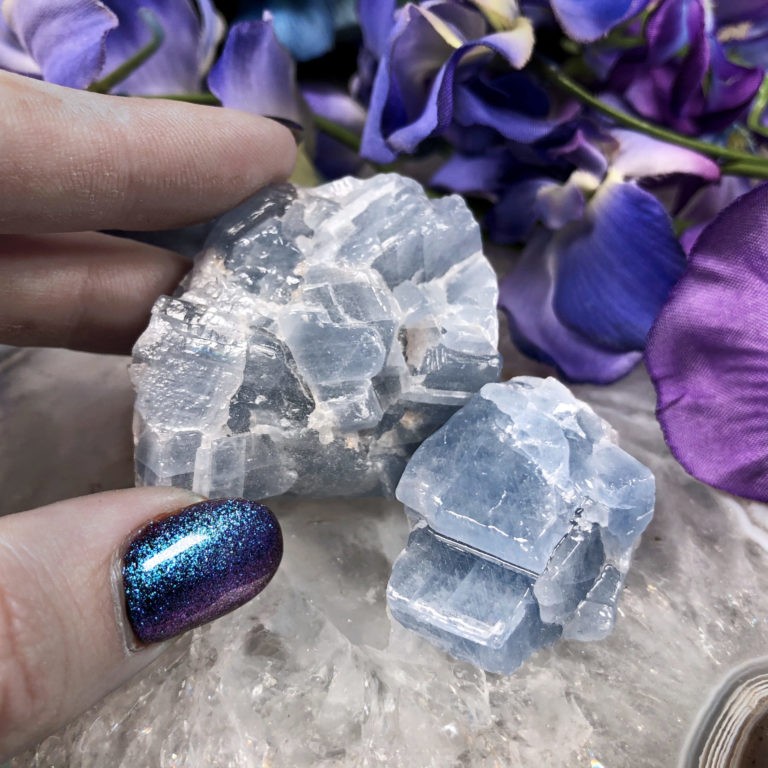 Natural Blue Calcite for peace - Sage Goddess