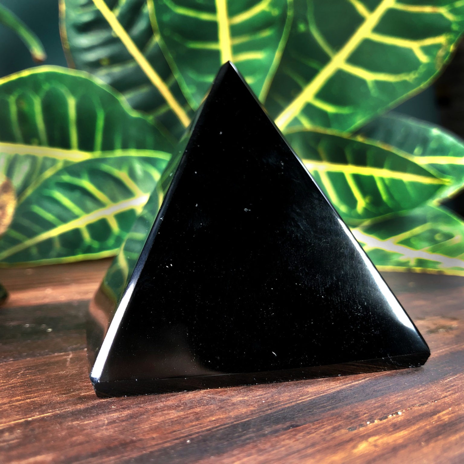 Obsidian Releasing and Protection Pyramid for safely letting go