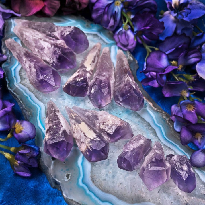 Phantom Amethyst Root Crystal for harmony and spiritual development