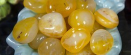 Yellow Agate: Small Tumbled to attract prosperity and boost confidence