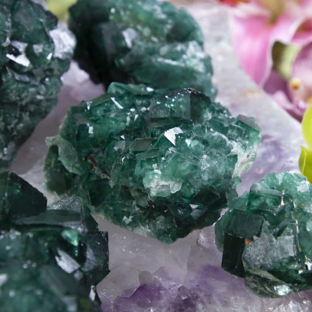 Natural Cubic Green Fluorite for optimism while finding your purpose