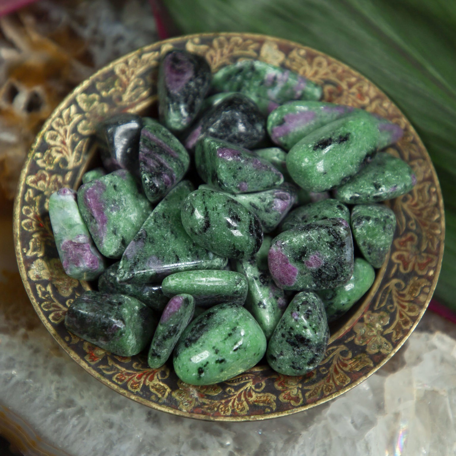 Tumbled Ruby Zoisite for encouraging and anchoring your passion