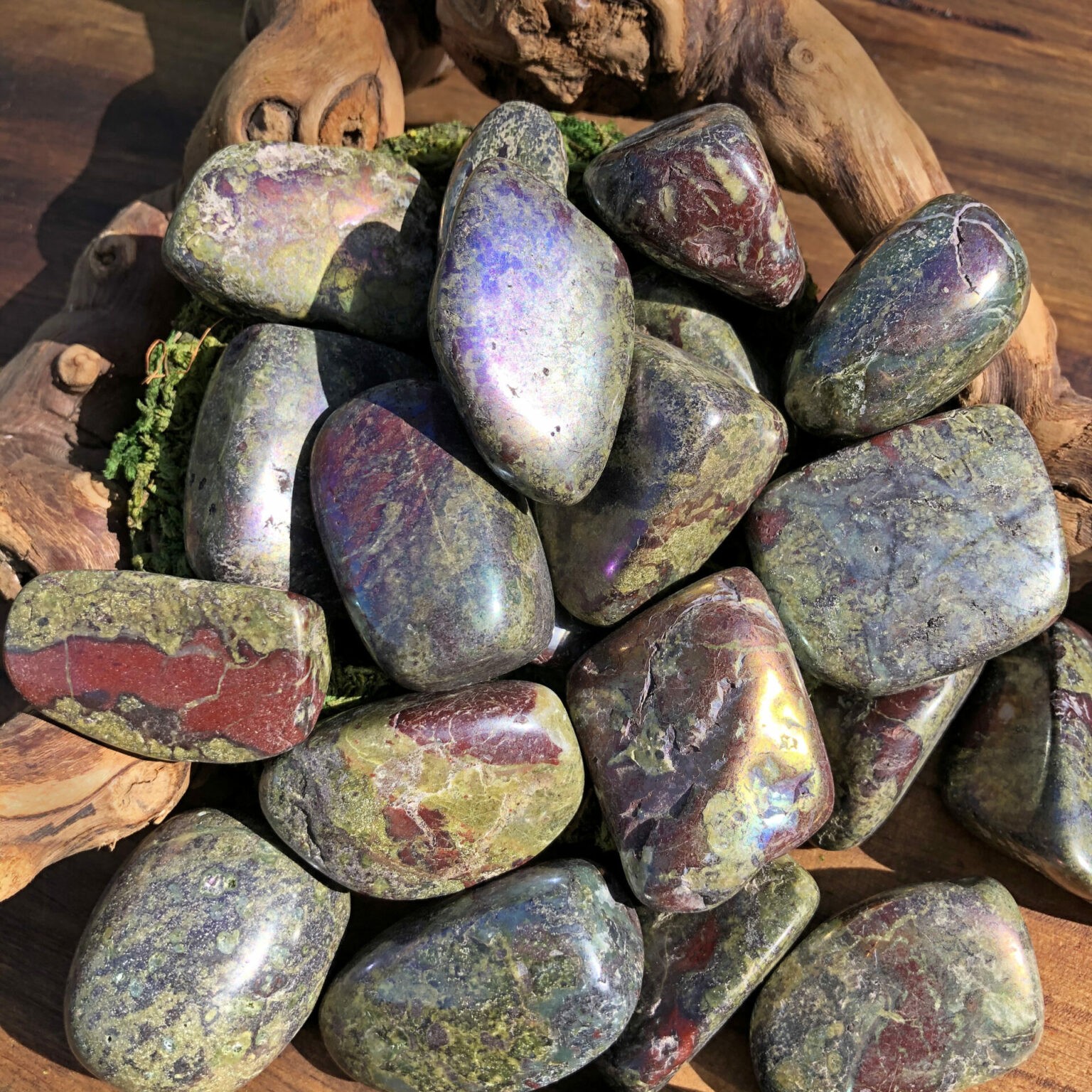 Sage Goddess Angel Aura Dragonstone: Small Tumbled for courage