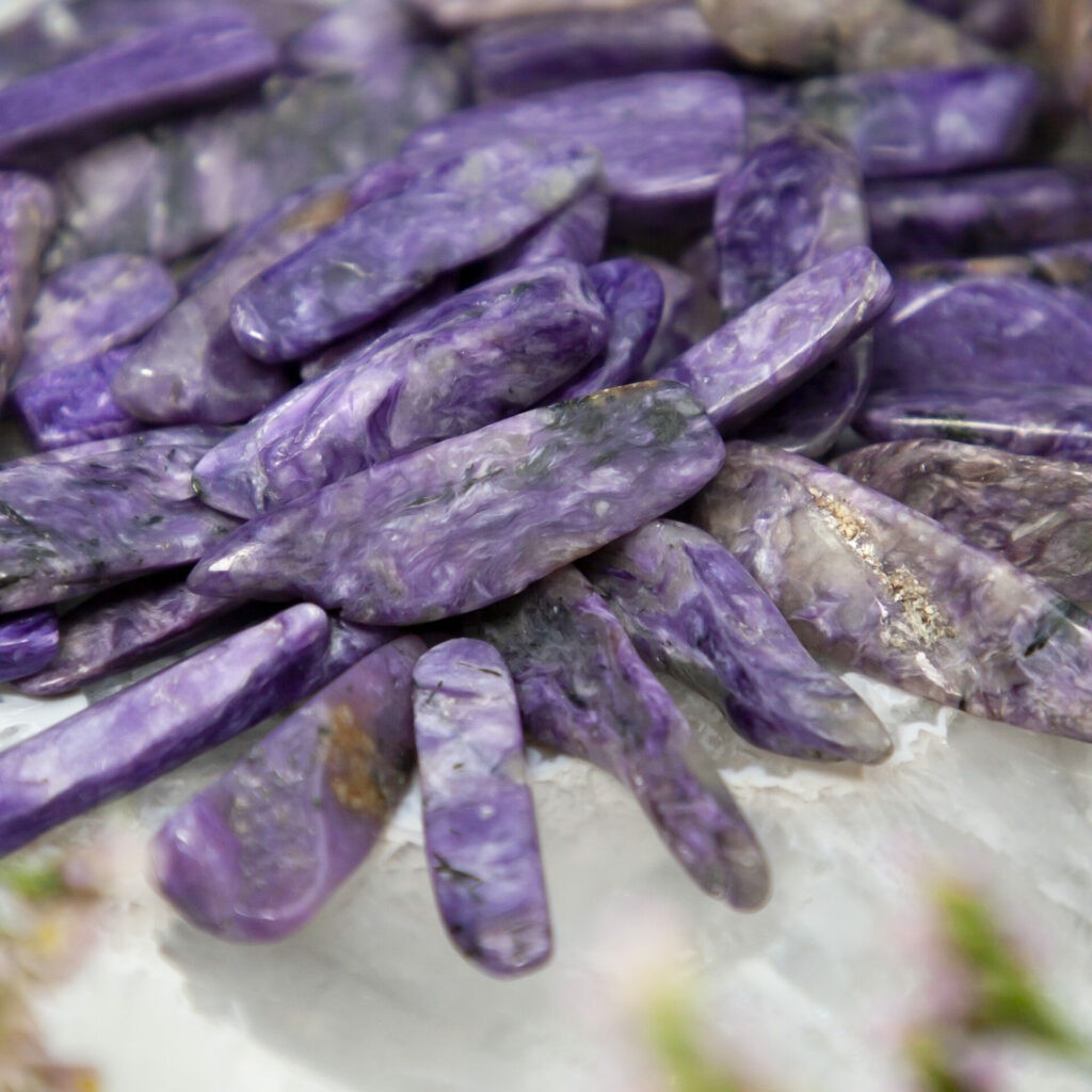 Sage Goddess Charoite: Medium Tumbled for Courage