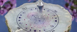 Sage Goddess Moon Magic Agate Pendulum Plate with Quartz Pendulum