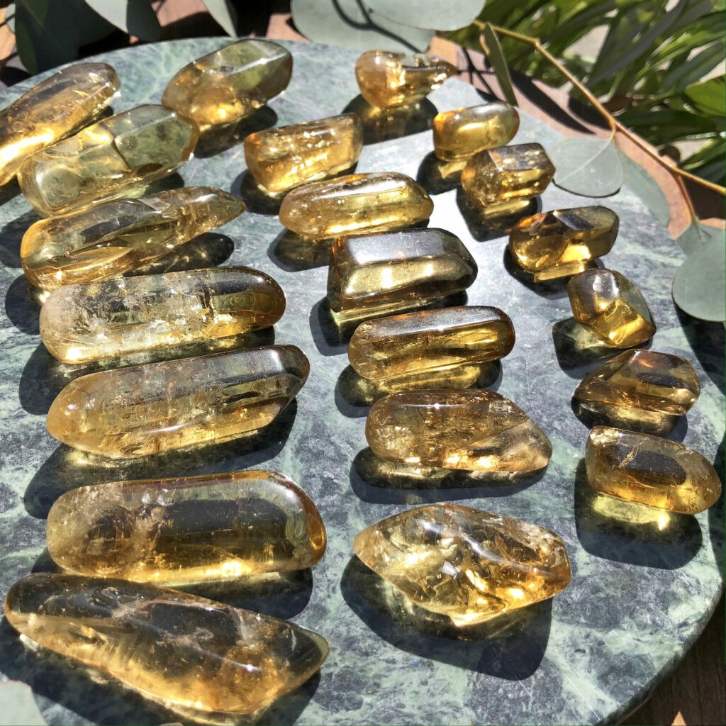 Sage Goddess Polished Smoky Congo Citrine for prosperity