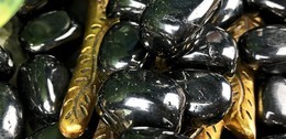 Sage Goddess Tumbled Jet for protection and purification