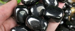 Sage Goddess Tumbled Jet for protection and purification