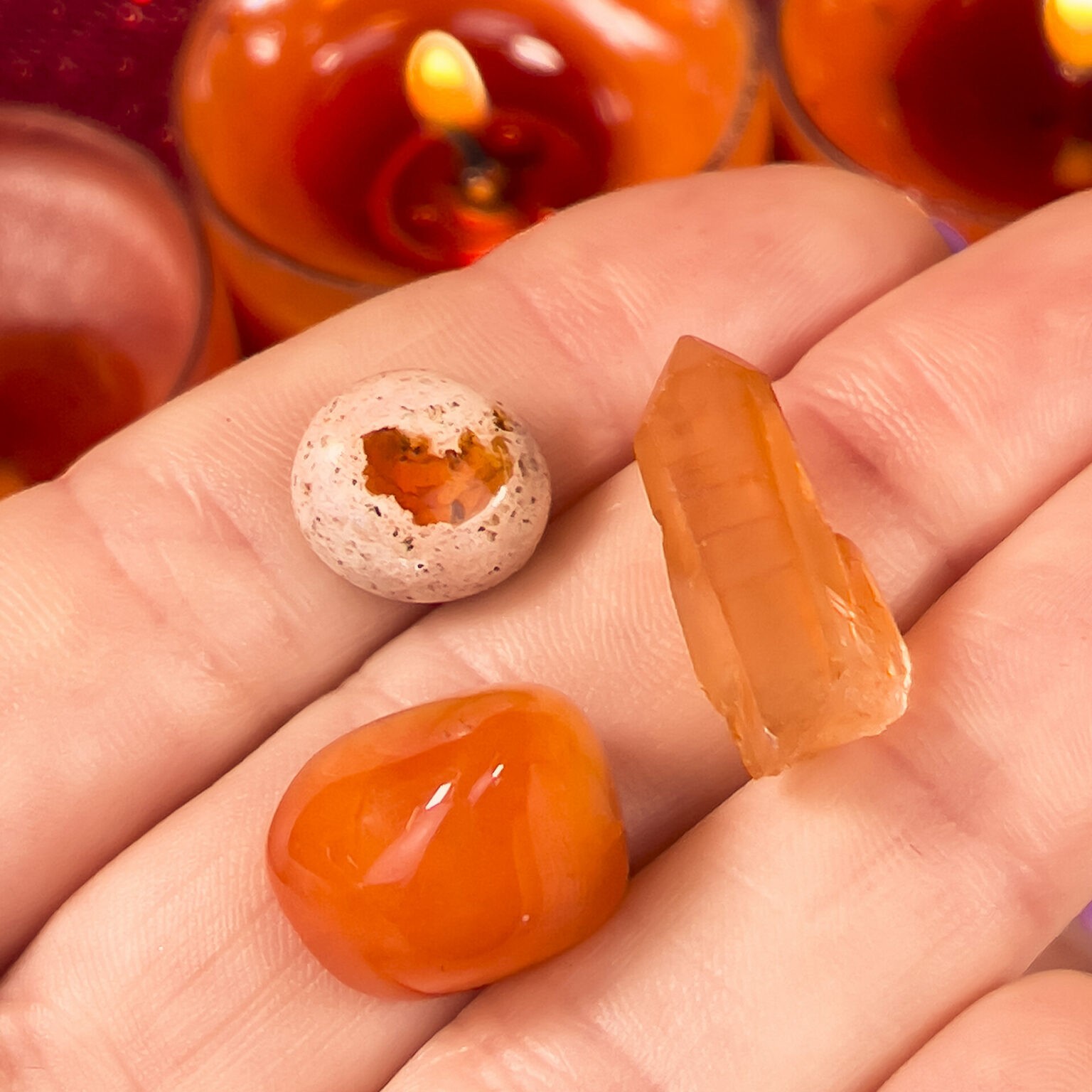 Sage Goddess Beltane's Fire Gemstone Trio for sparking passion