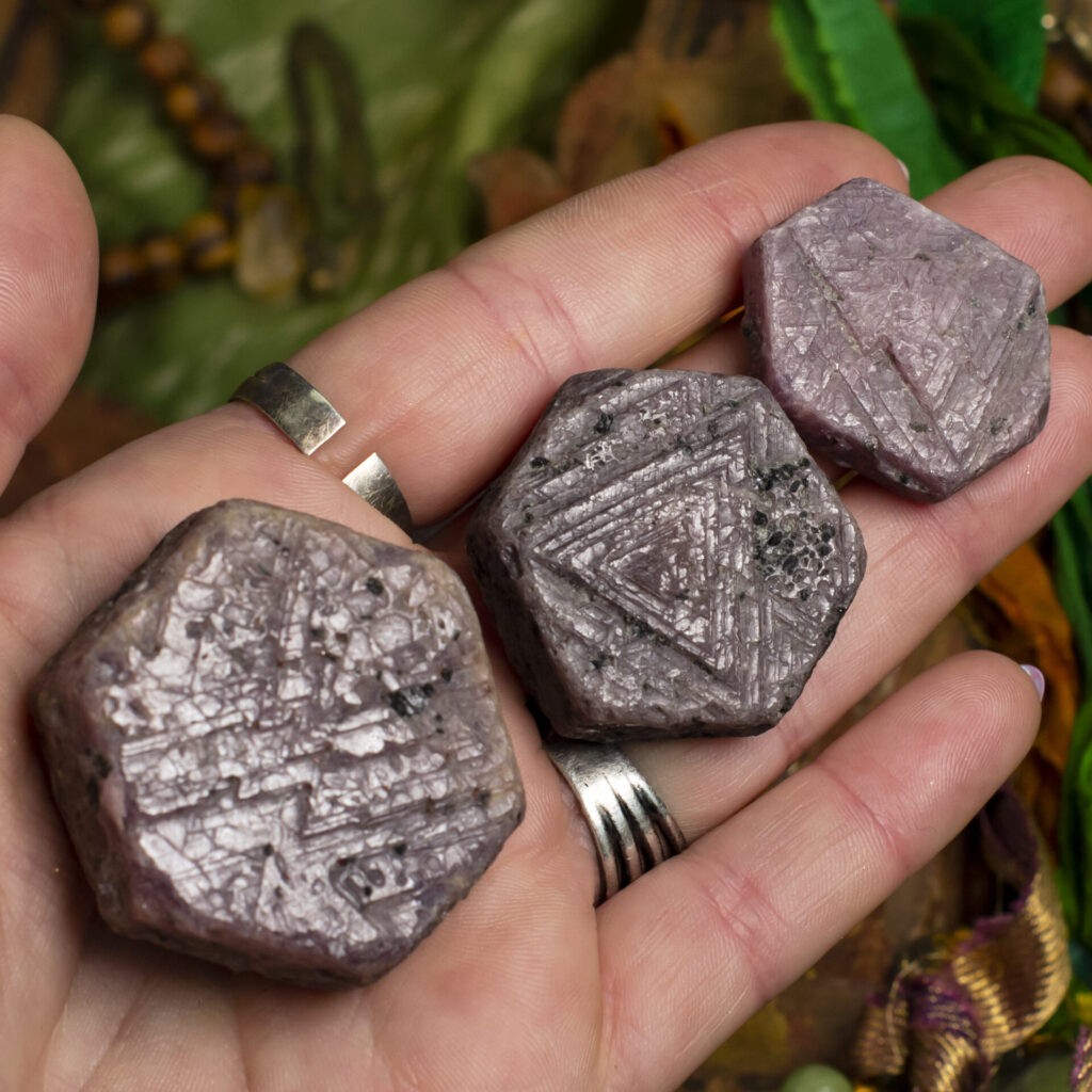 Sage Goddess Natural Record Keeper Ruby Hexagon for passion
