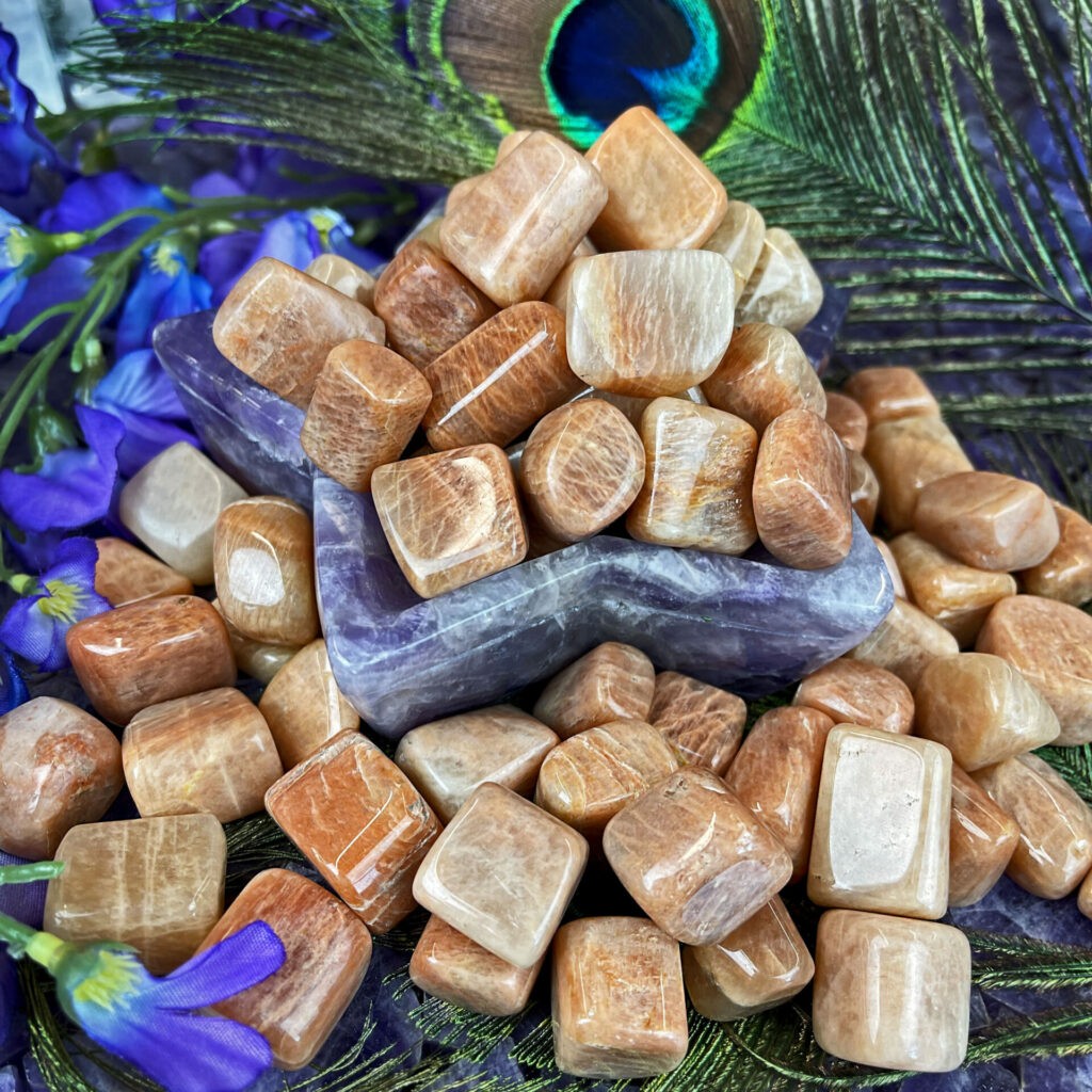 Peach Moonstone: Small Tumbled