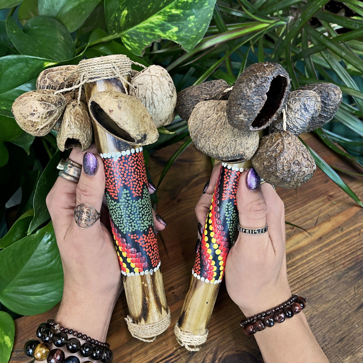 Sage Goddess Handmade Balinese Seed Rattle for spiritual work