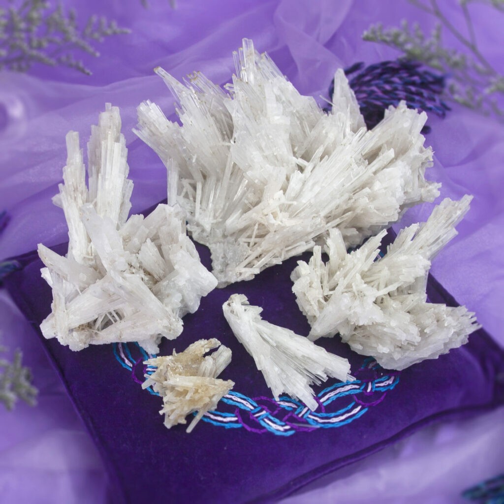 Sage Goddess Lineage Healing Scolecite Cluster for restored peace
