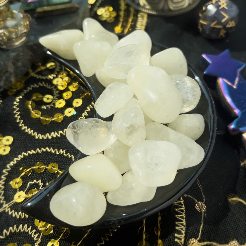 Sage Goddess Tumbled Sulfur Alchemy Quartz for transformation
