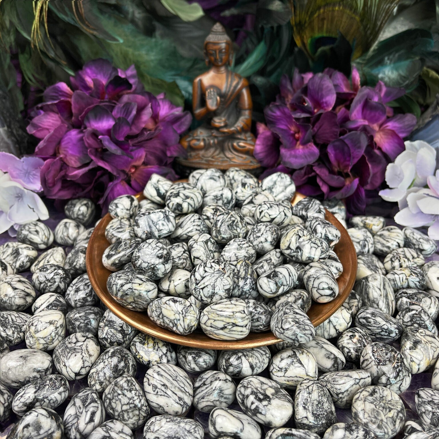 Sage Goddess Tumbled Pinolith for transformation