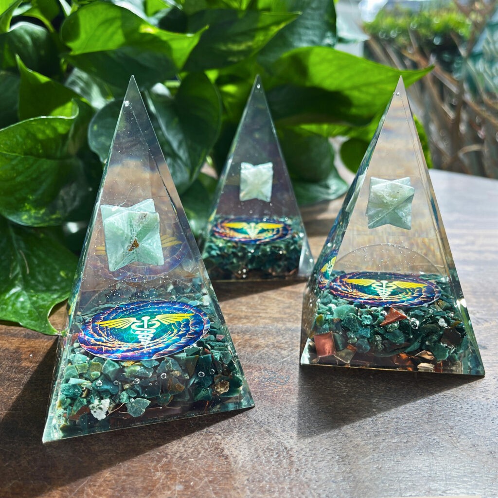 Sage Goddess Healing Orgone Pyramid for vitality and rejuvenation