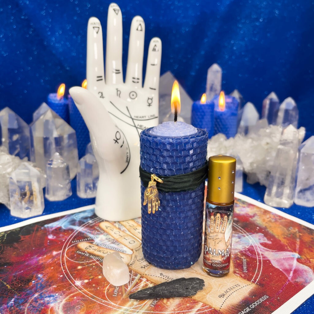 Sage Goddess New Moon Divination Magic: Vedic Palmistry Set for ritual
