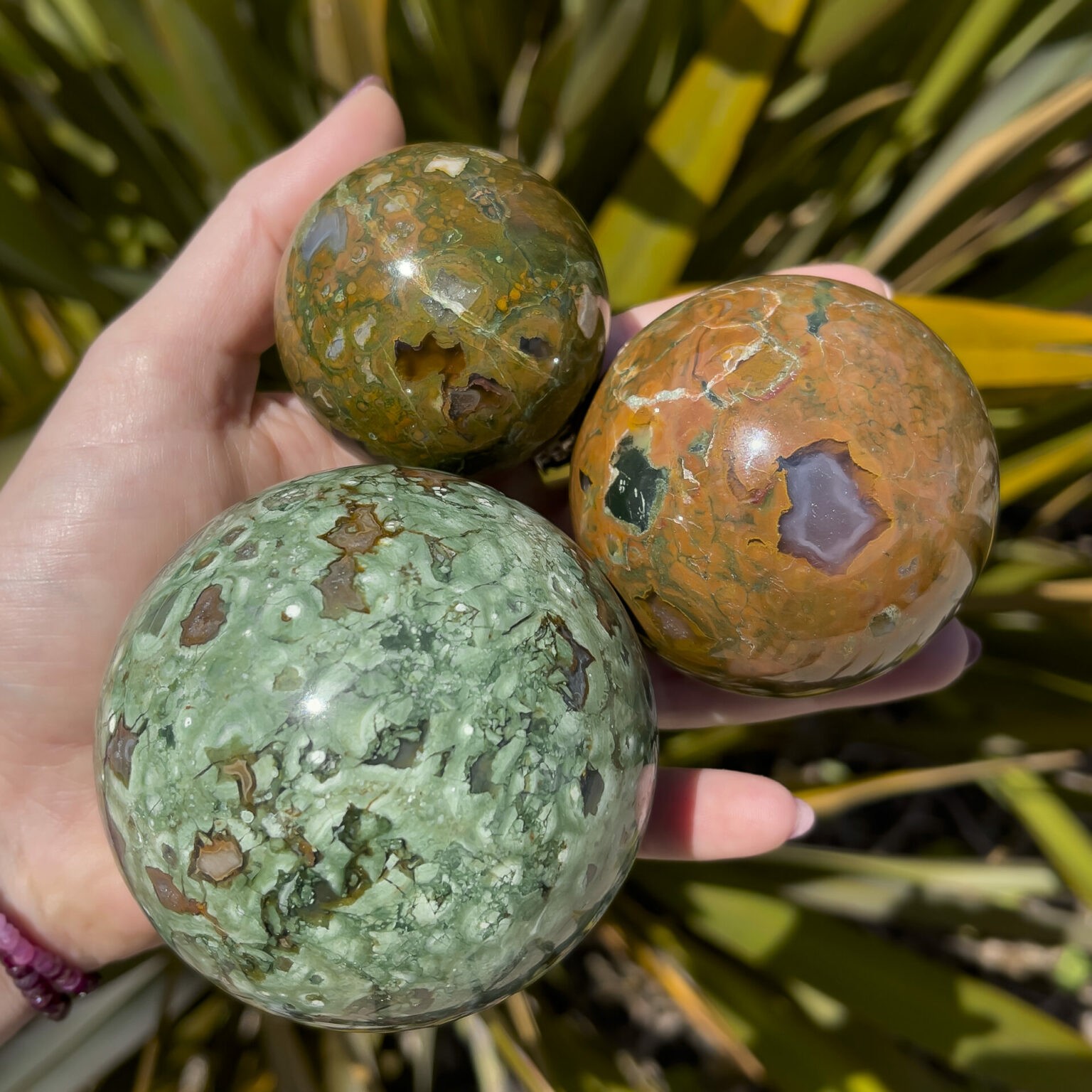 Sage Goddess Rainforest Jasper Wishing Sphere for big dreams