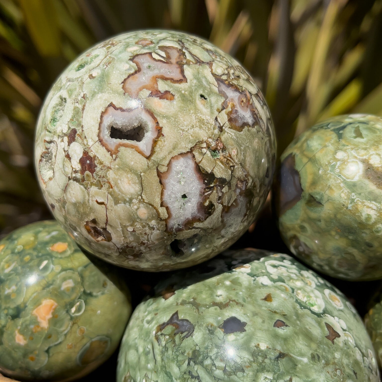 Sage Goddess Rainforest Jasper Wishing Sphere for big dreams