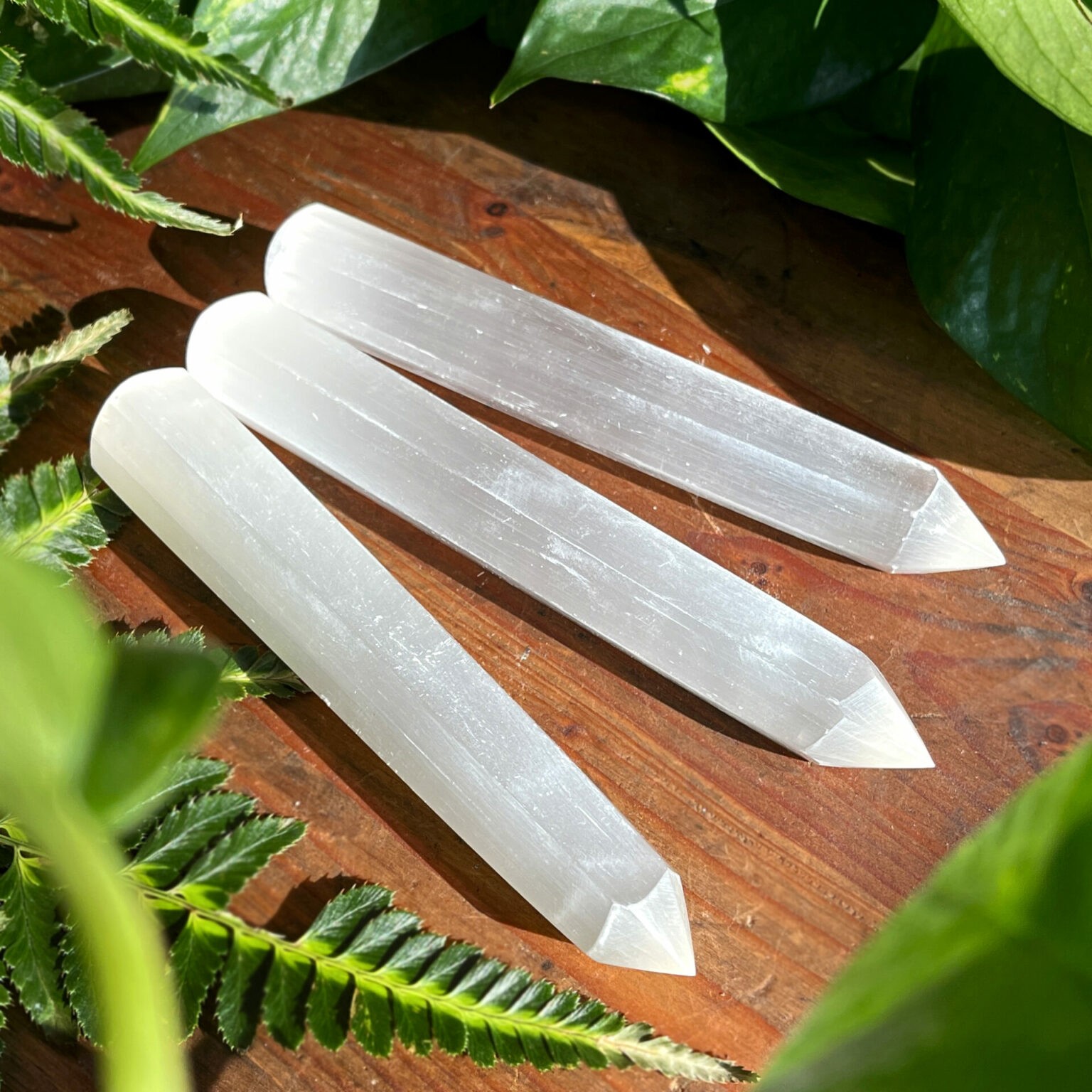 Sage Goddess Circle Opening Selenite Wand for channeling white light