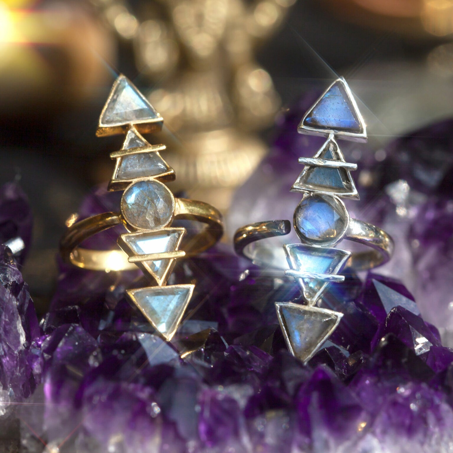 Sage Goddess Labradorite Elemental Alchemy Ring for new beginnings