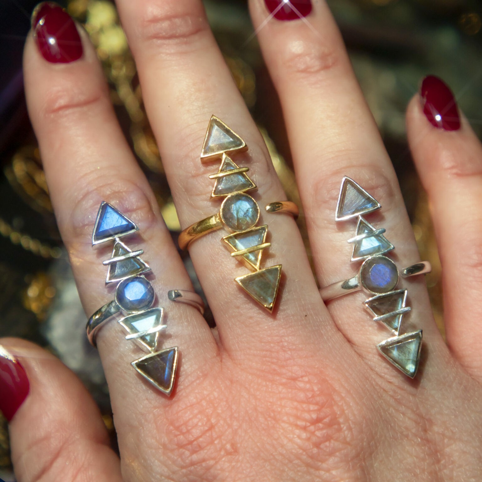 Sage Goddess Labradorite Elemental Alchemy Ring for new beginnings