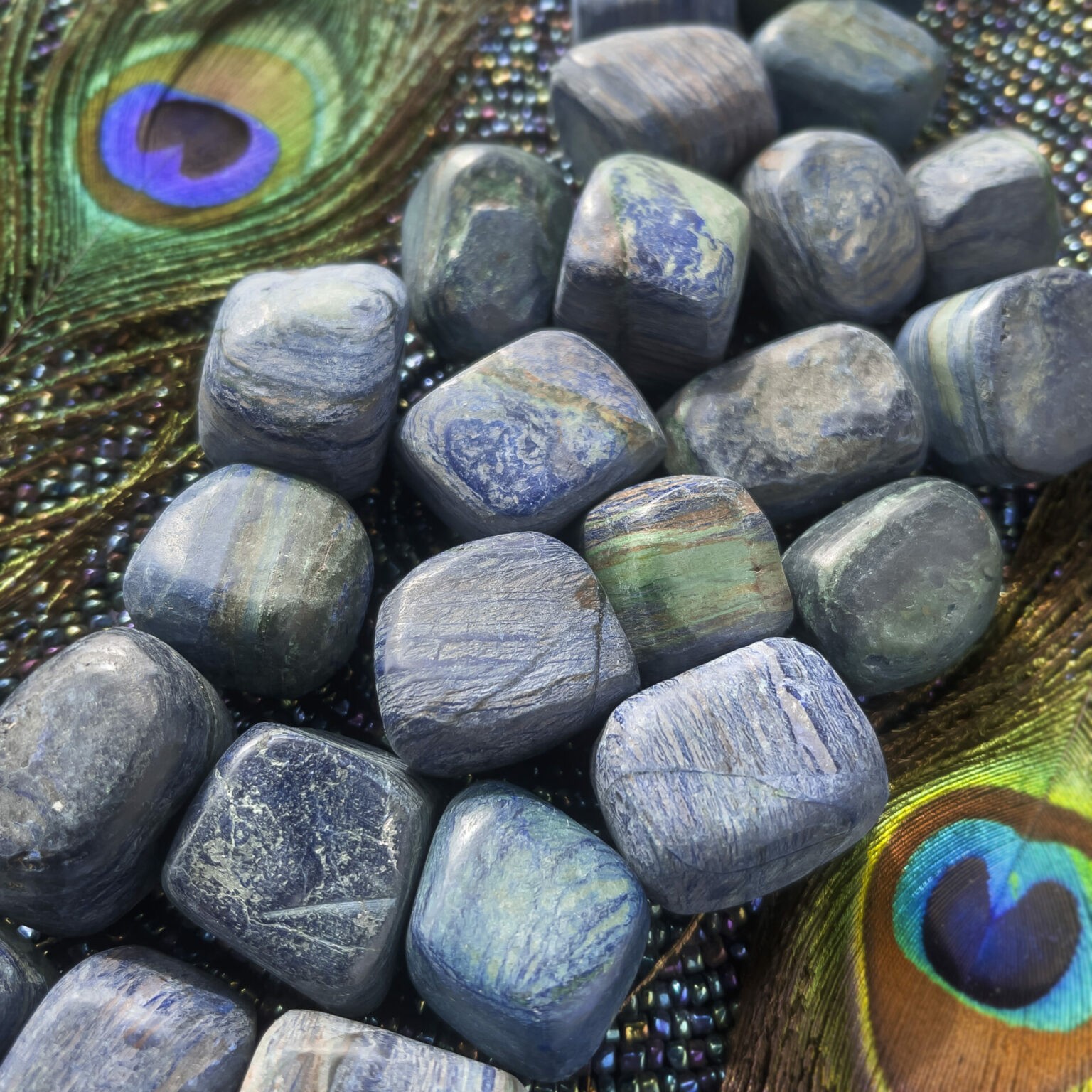 Sage Goddess Tumbled Azurite for vision and psychic mastery