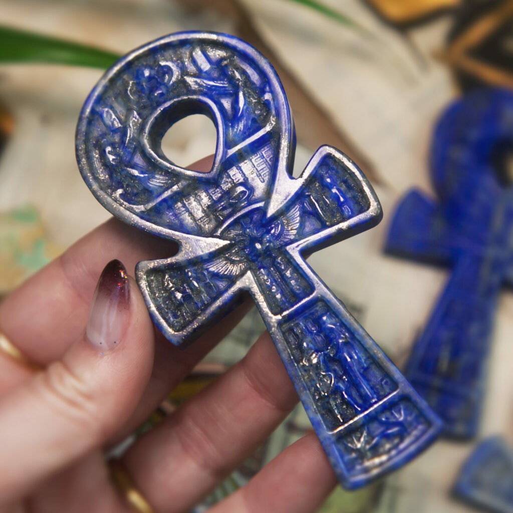 Sage Goddess Lapis Lazuli Royal Ankh for ancient Egyptian wisdom