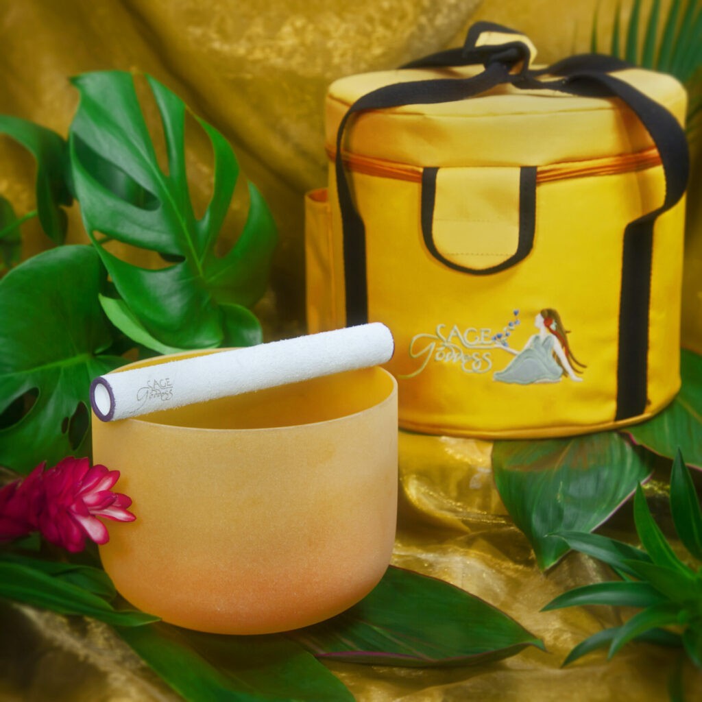 Sage Goddess Solar Plexus Crystal Singing Bowl pre-order for confidence