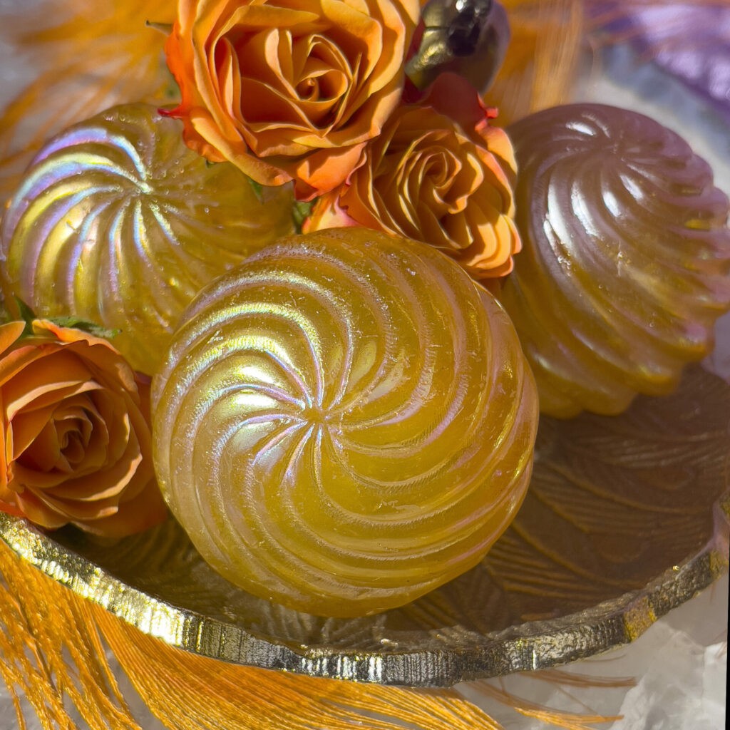 Sage Goddess Sunset Aura Quartz Vortex Sphere for passion and love