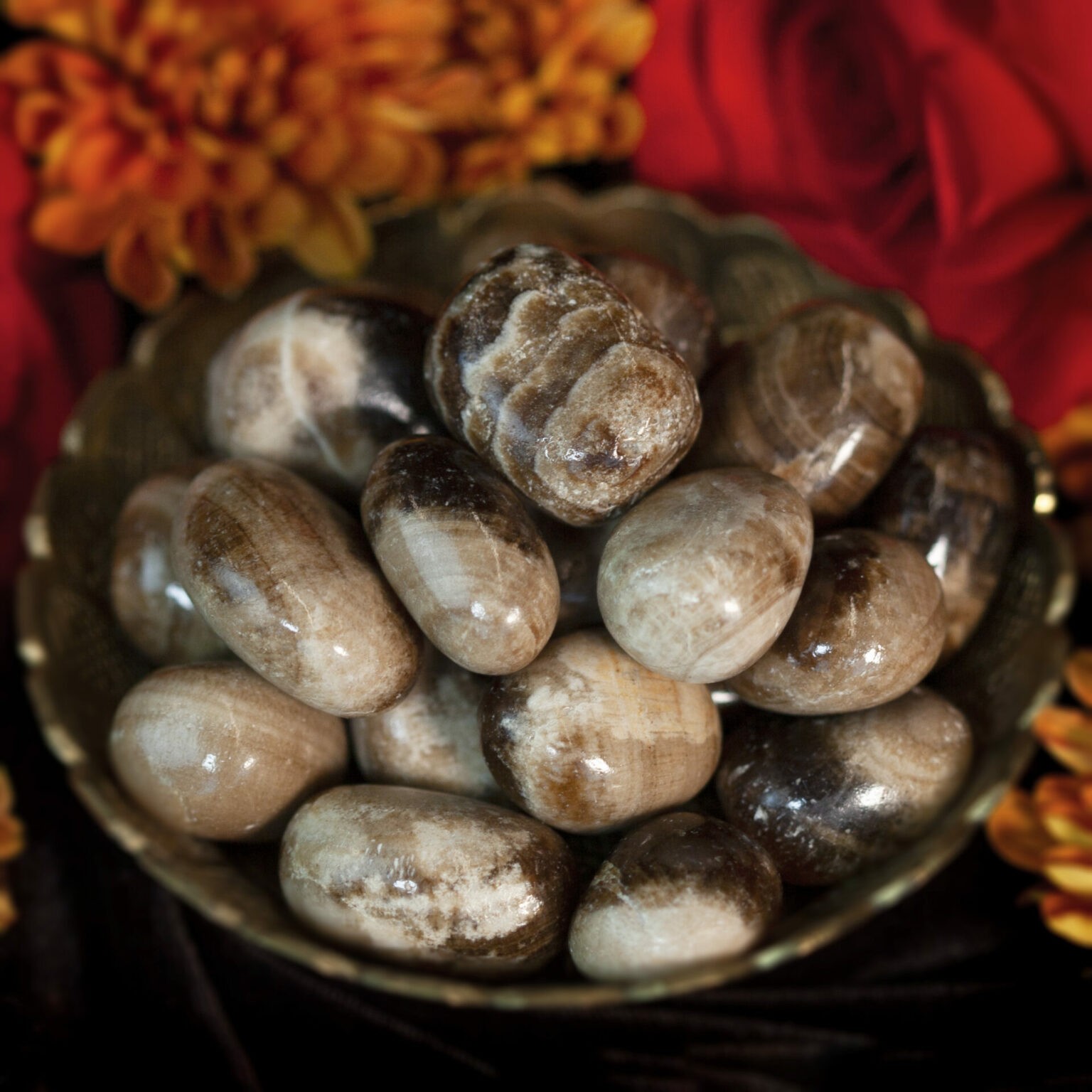 Sage Goddess Tumbled Chocolate Calcite for grounded expansion