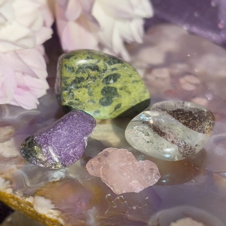 Sage Goddess Forgiveness Crystal Quad for compassion and healing