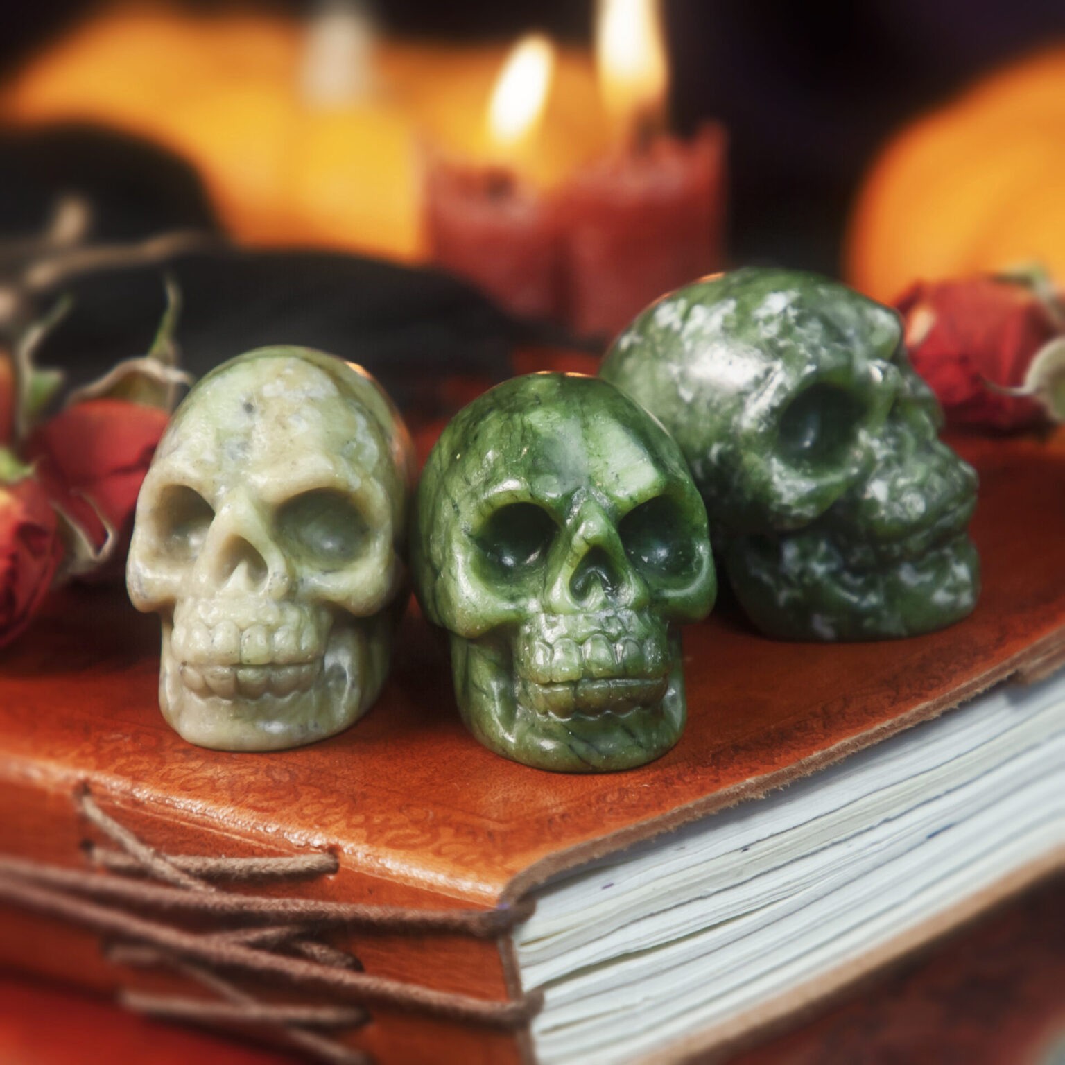 Sage Goddess Abundant Wisdom Jade Skull for knowledge and prosperity