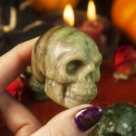 Sage Goddess Abundant Wisdom Jade Skull for knowledge and prosperity